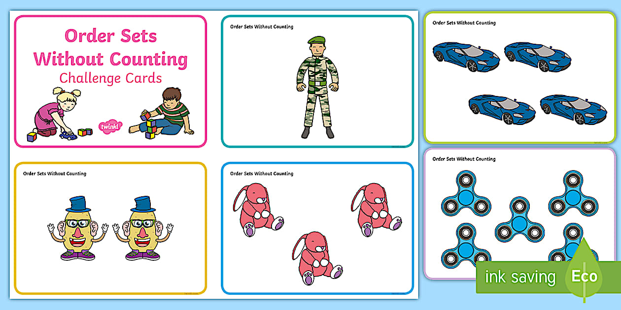Toy Ordering without Counting Maths Challenge Cards - Twinkl