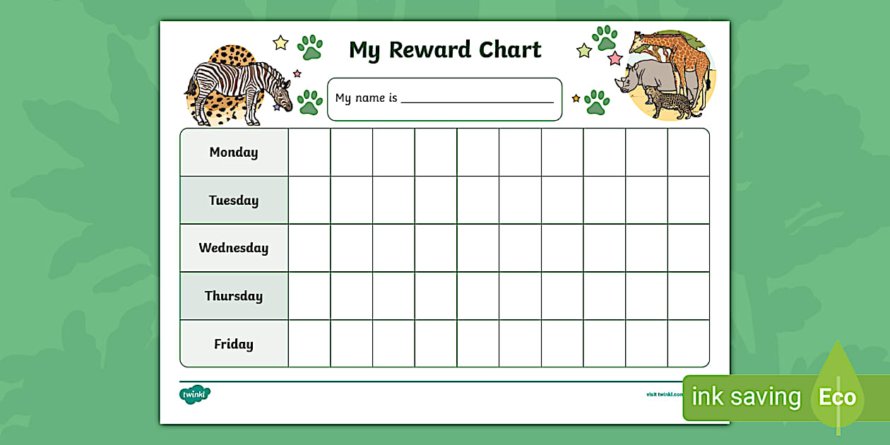Animal-Themed Sticker Chart (teacher made) - Twinkl