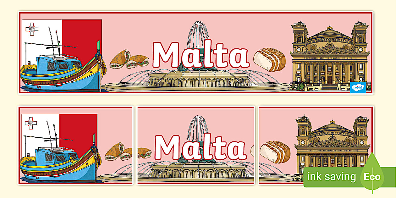 Malta Display Banner (Teacher-Made) - Twinkl