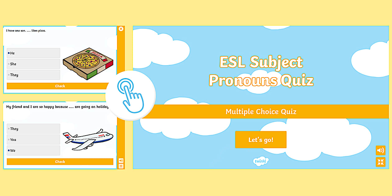 ESL Subject Pronouns Interactive Quiz - Twinkl