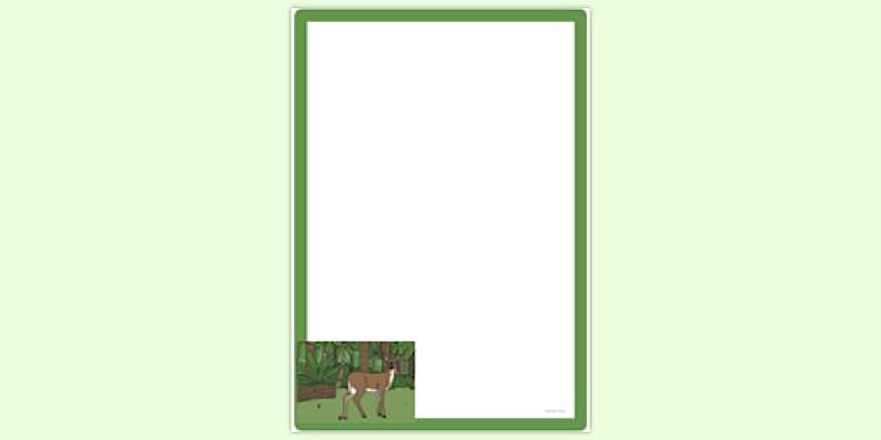 Deer in Forest Page Border | Page Borders | Twinkl - Twinkl