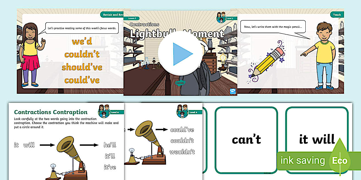Contractions Lesson Pack (teacher made) - Twinkl
