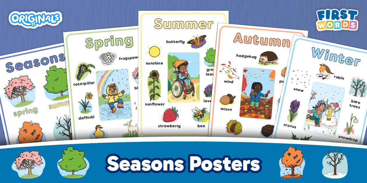 Originals First Words Posters: Seasons