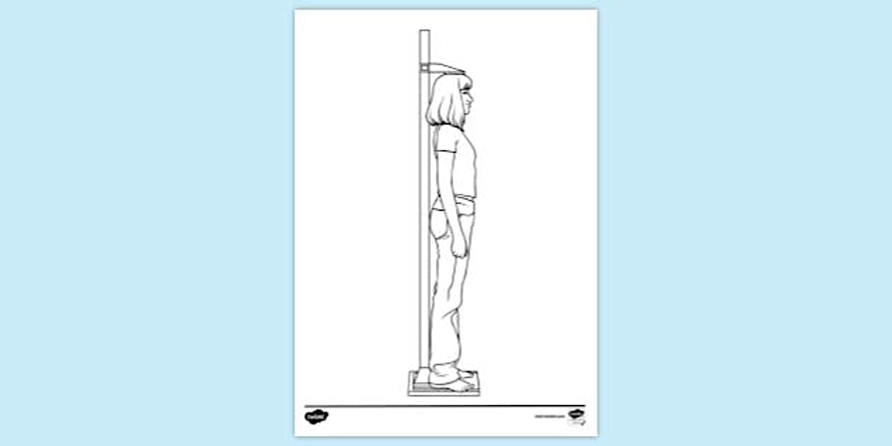 Measuring Height Colouring Sheet - Twinkl