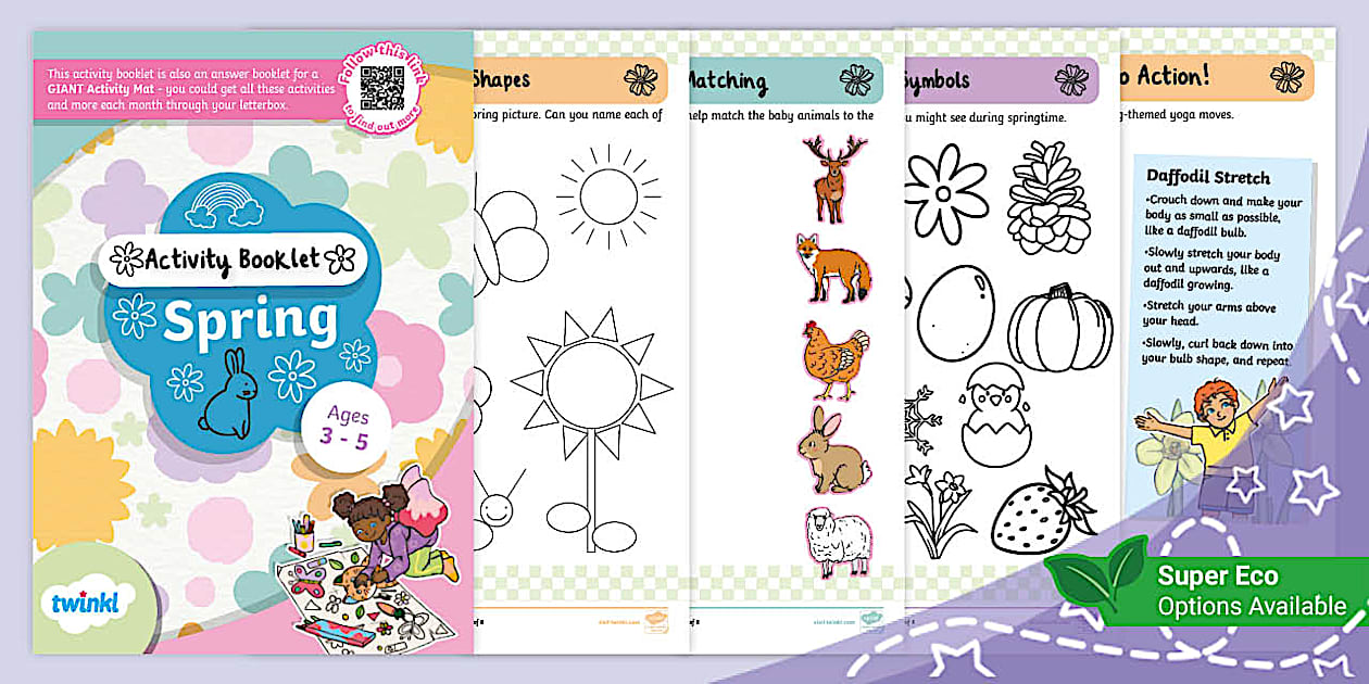 Spring Activity Booklet 3 to 5 years (teacher made) - Twinkl