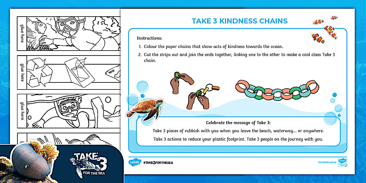 FREE! - 'Take 3' Kindness Paper Chain | Twinkl's Ocean of Resources