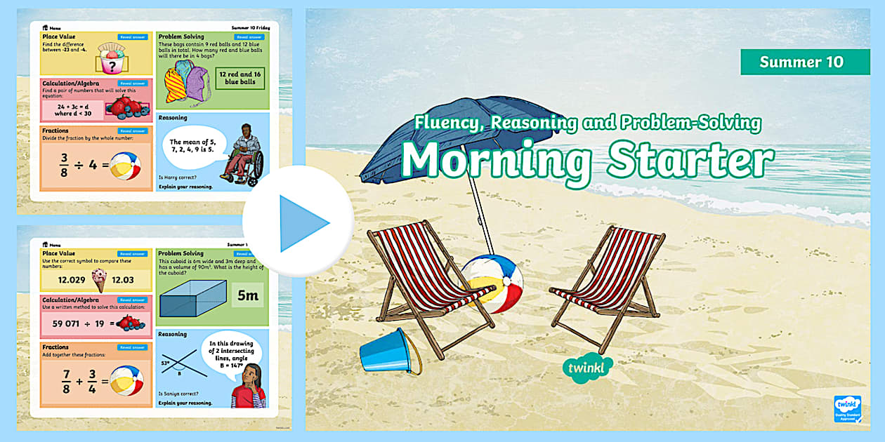 Year 6 Maths Summer Morning Starter PowerPoint 10 - Twinkl