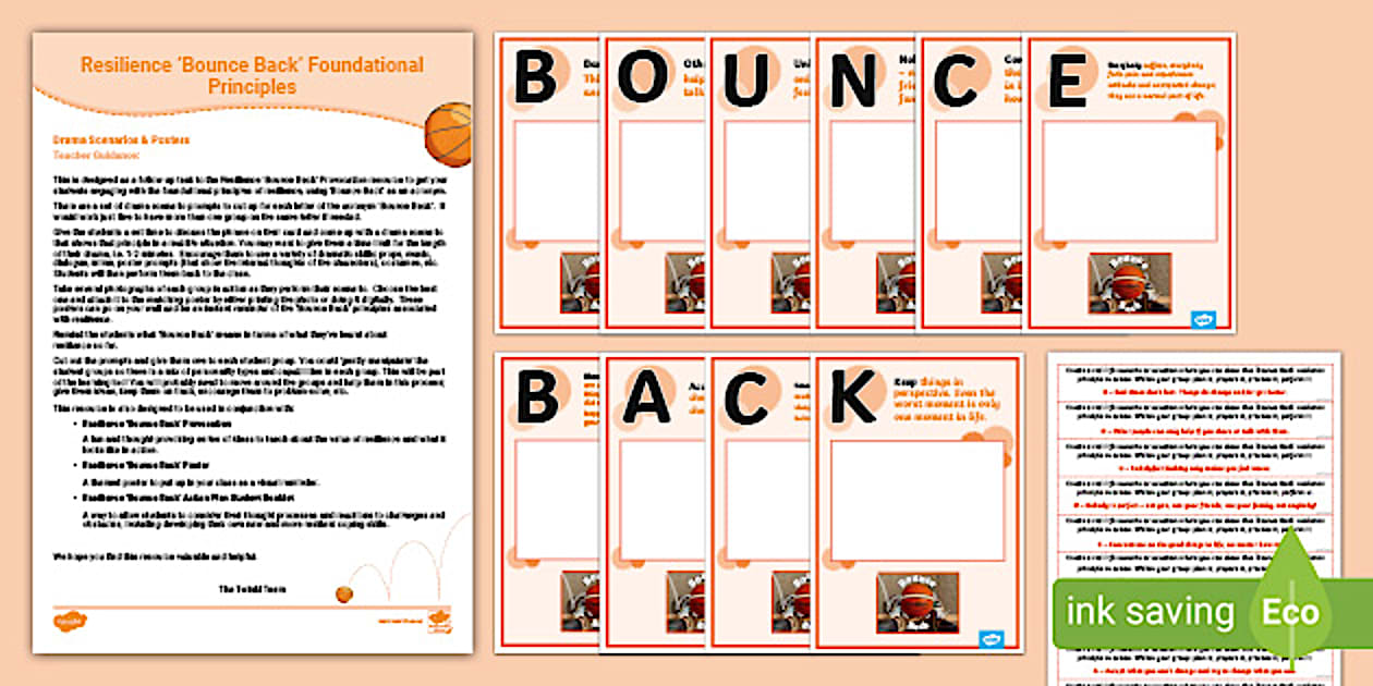 Resilience 'Bounce Back' Foundational Principles - Drama Scenarios ...
