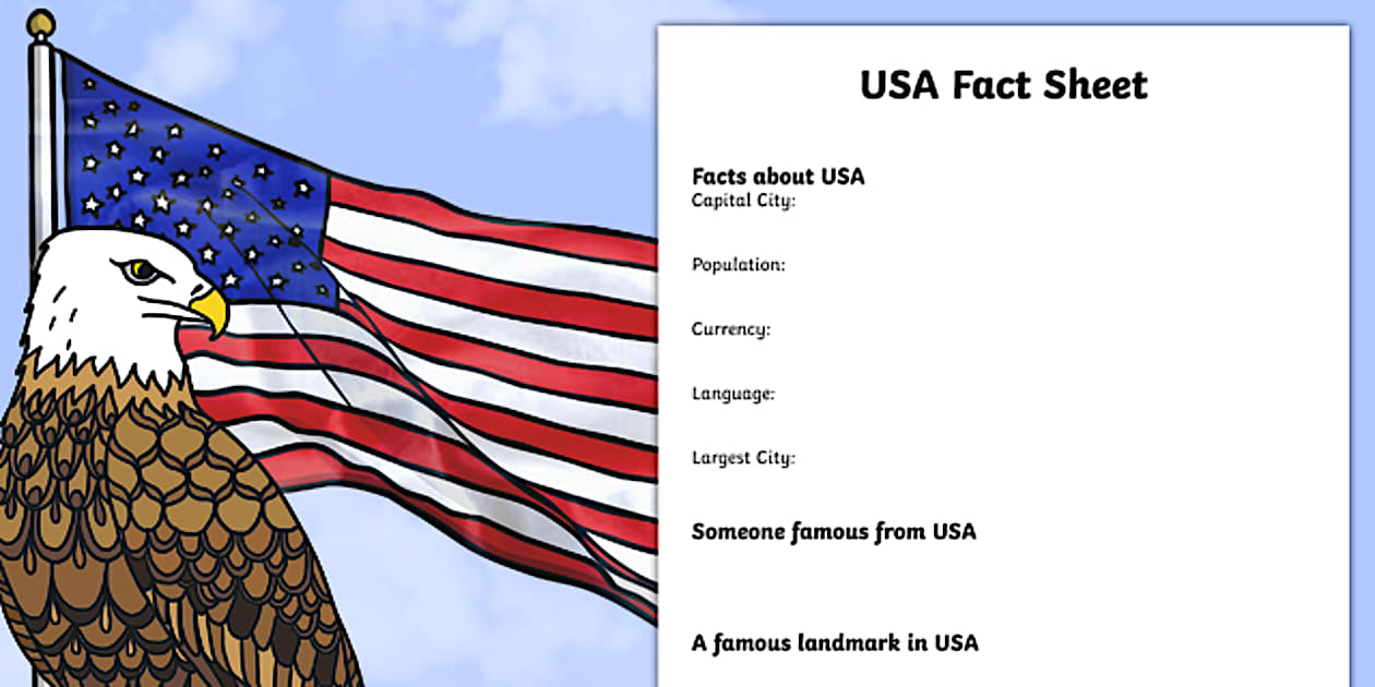USA Factsheet Writing Template (teacher made) - Twinkl