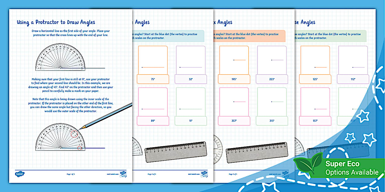 Drawing Angles (Ages 9 - 10) (creat de profesori) - Twinkl