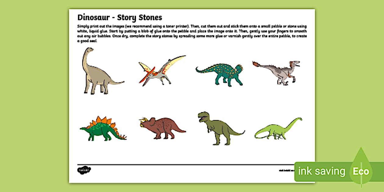 Dinosaur Story Stone Image Cut-Outs | Twinkl - Twinkl