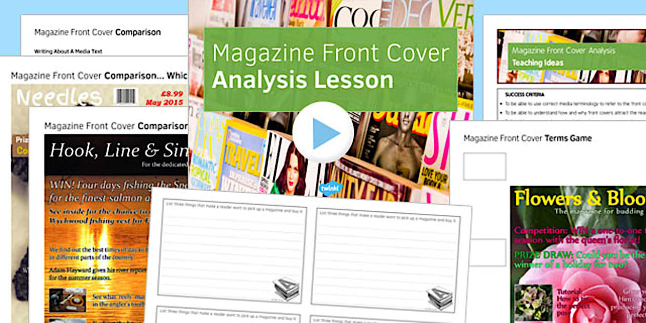 Magazine Front Cover Analysis Lesson Pack Lower Ability - magazine