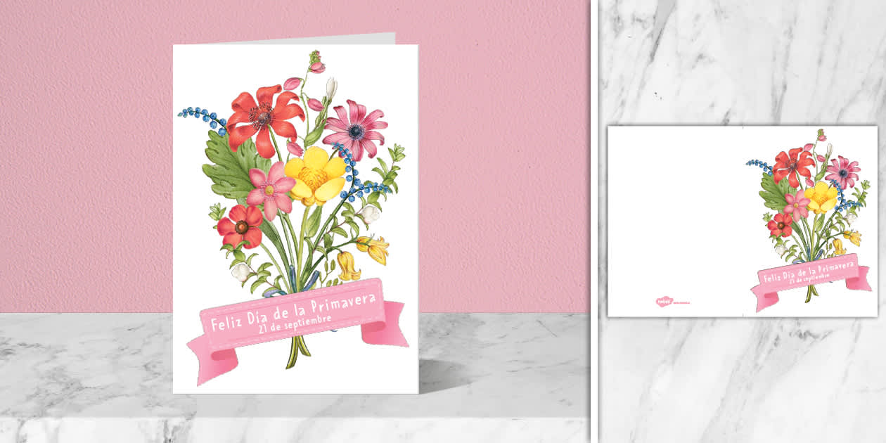 Tarjeta de Primavera: ¡Feliz Día Especial! (teacher made)