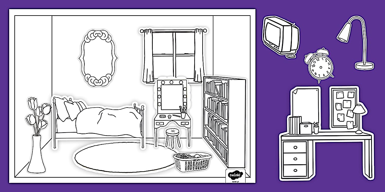 Zaprojektuj swój pokój | Szablony do wycięcia i kolorowania