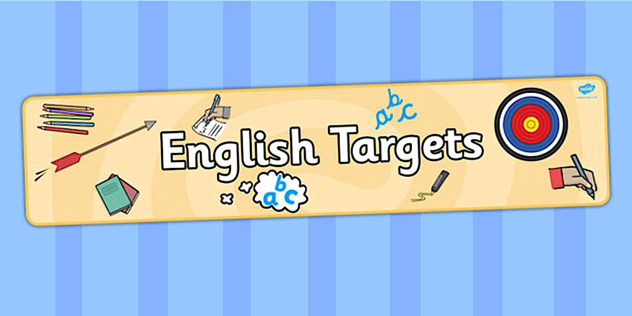 👉 English Targets Display Banner (teacher made) - Twinkl