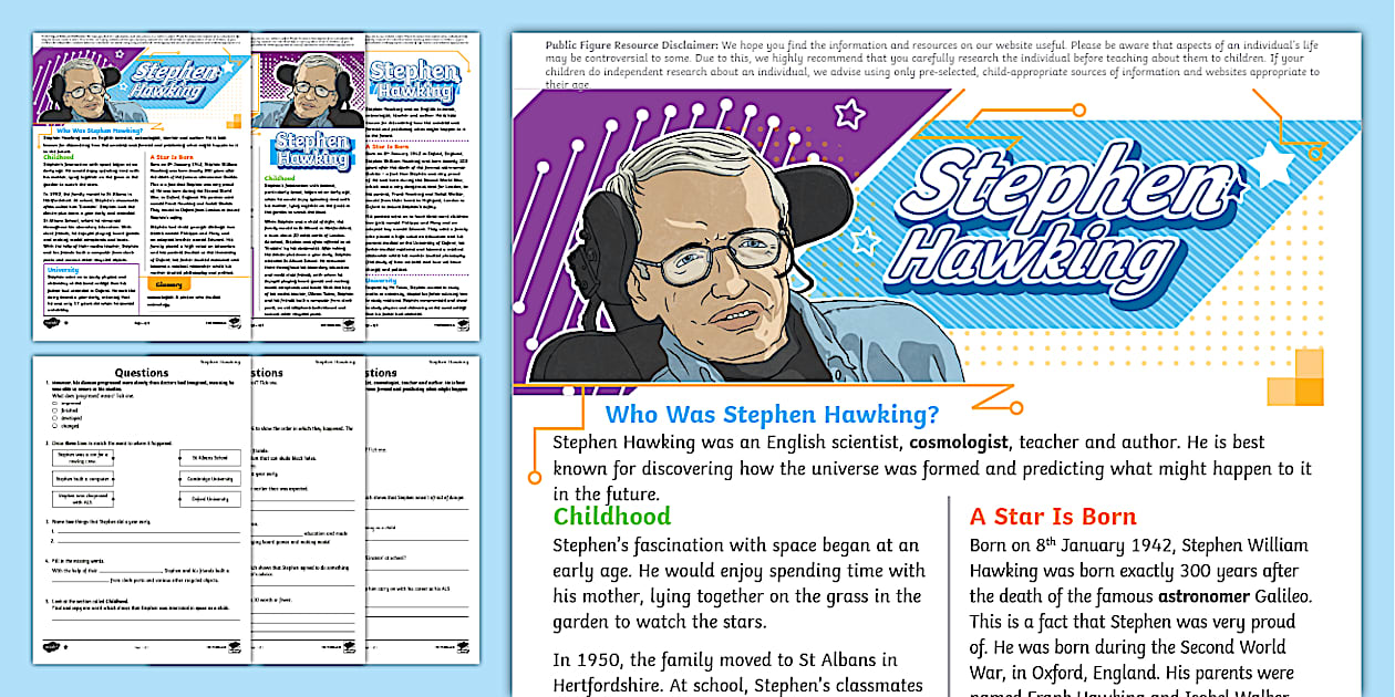 UKS2 Stephen Hawking Differentiated Reading Comprehension
