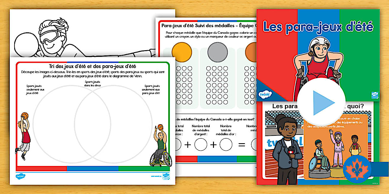 Summer Para-Games Primary Activity Mini Pack French