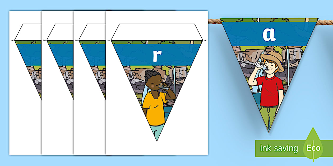 Hydration Station Display Bunting (teacher made) - Twinkl