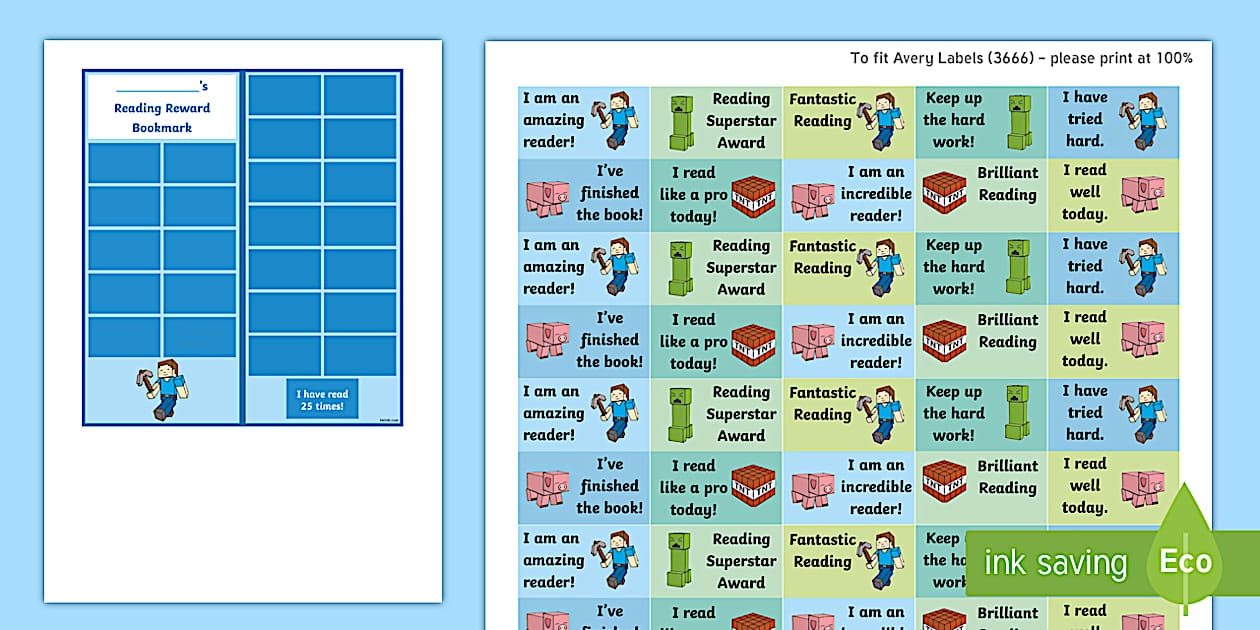 KS2 Block Explorer Reading Sticker Reward Bookmarks - Twinkl