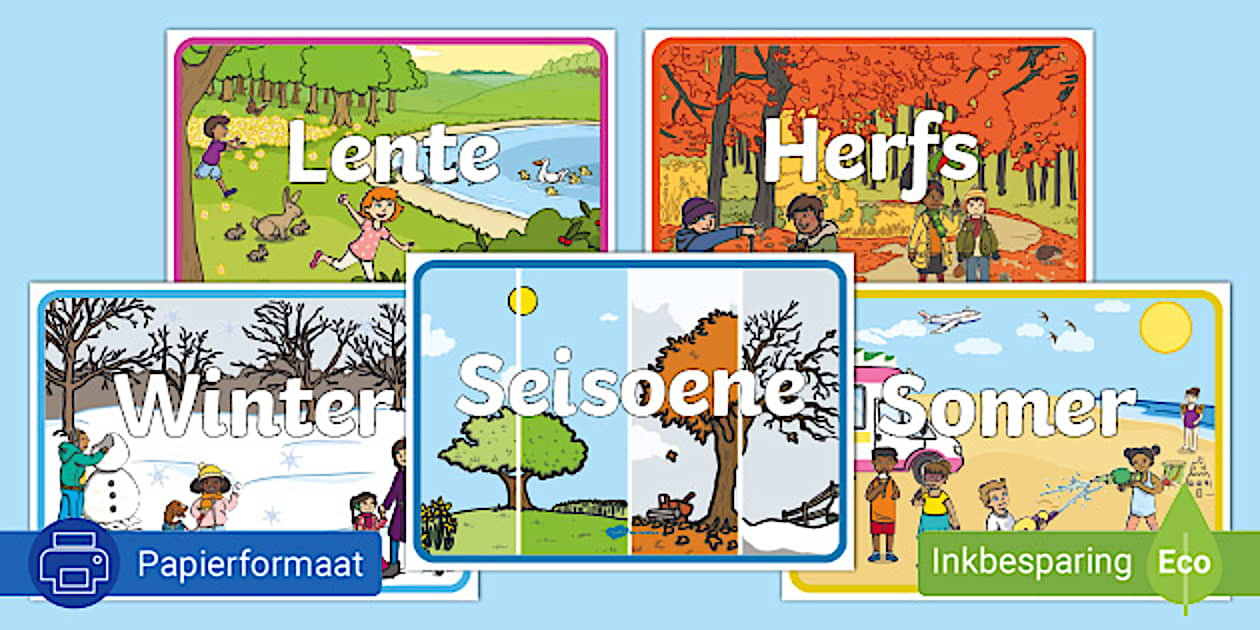 Vier Seisoene Vertoonplakkate (teacher made) - Twinkl