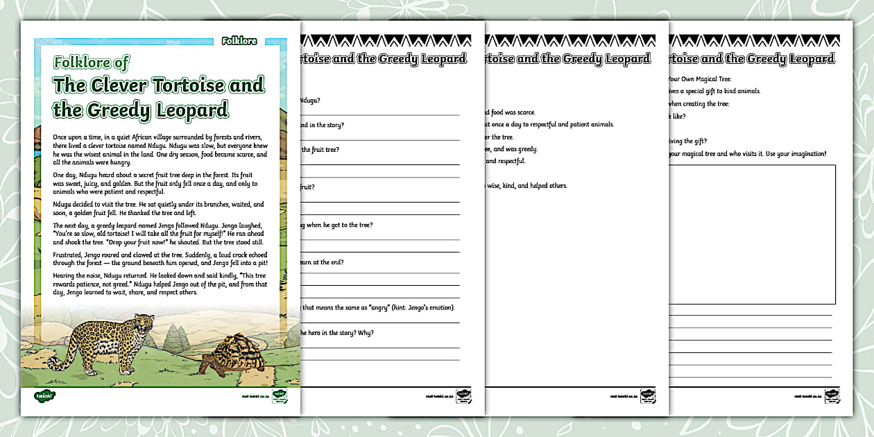 Grade 6 English FAL: Term 3 - Folklore Comprehension