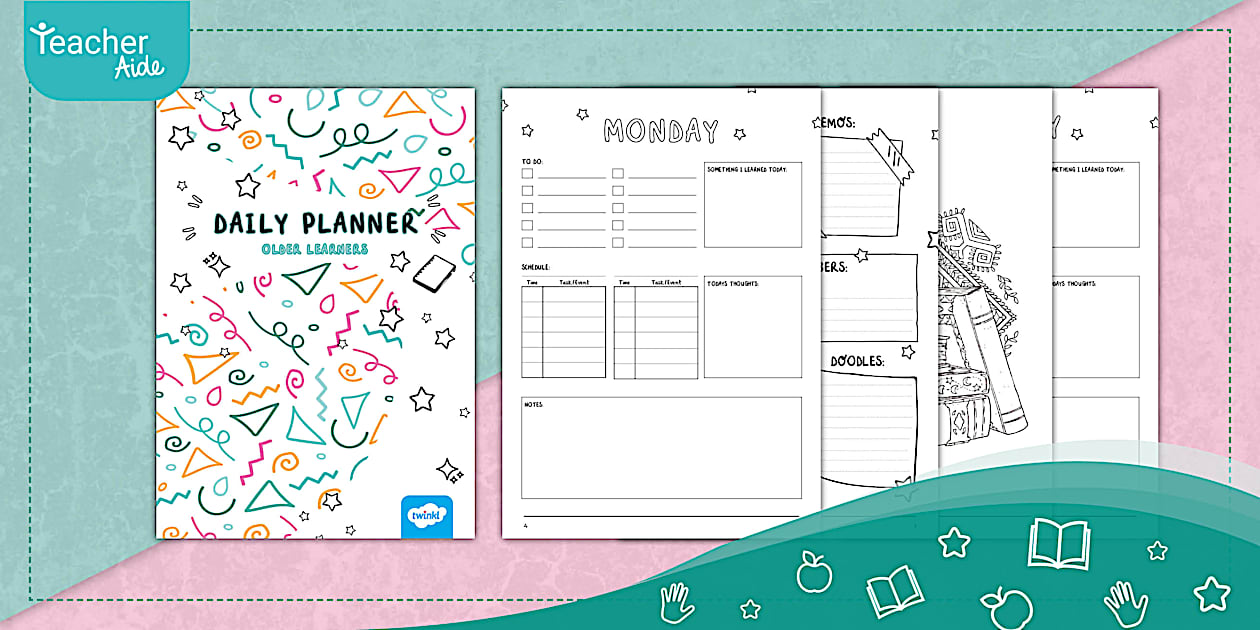 Older Learners Daily Planner | Teacher Aides - Twinkl