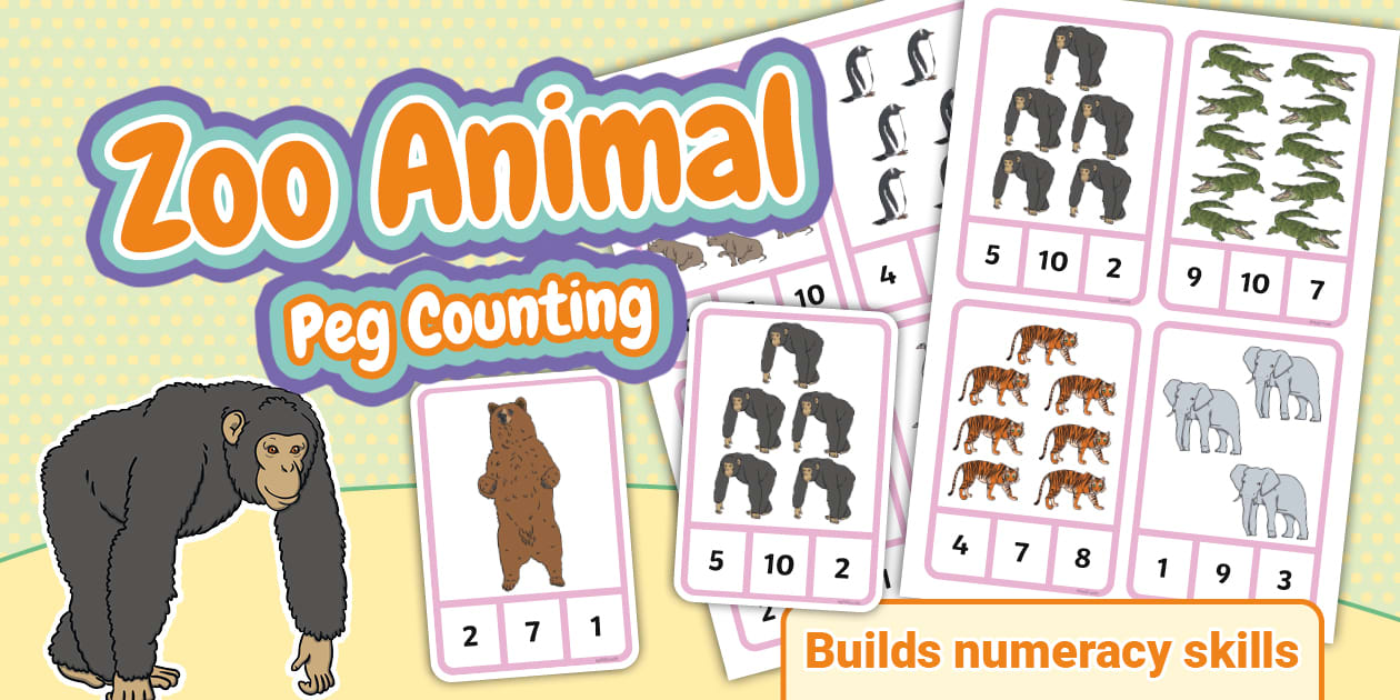 Zoo Animal Peg Counting