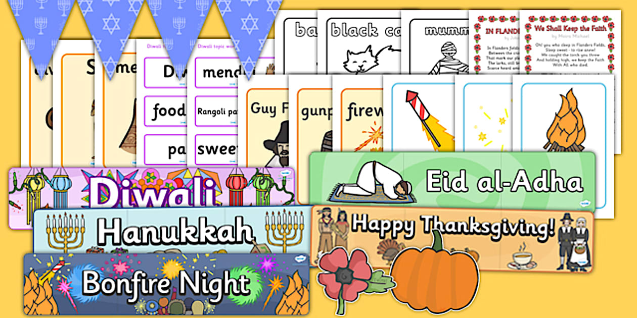 Autumn Term Festival and Celebrations Display Pack - Twinkl