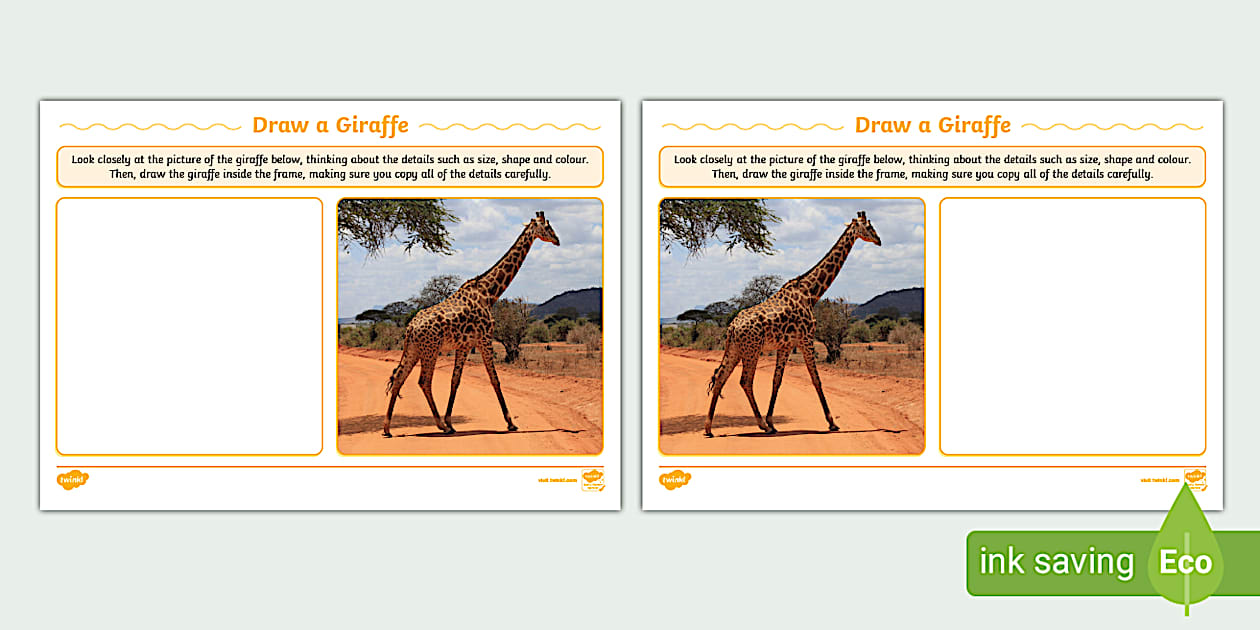 Draw a Giraffe Art Activity, Animal Drawing, Science, Art
