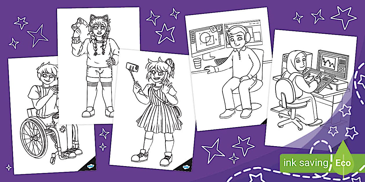 Technology Careers Colouring Pages (Ages 5 - 7) - Twinkl