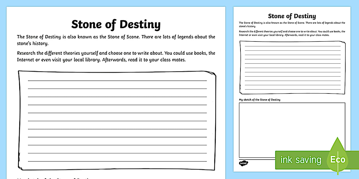 The Stone of Destiny Worksheet (teacher made) - Twinkl