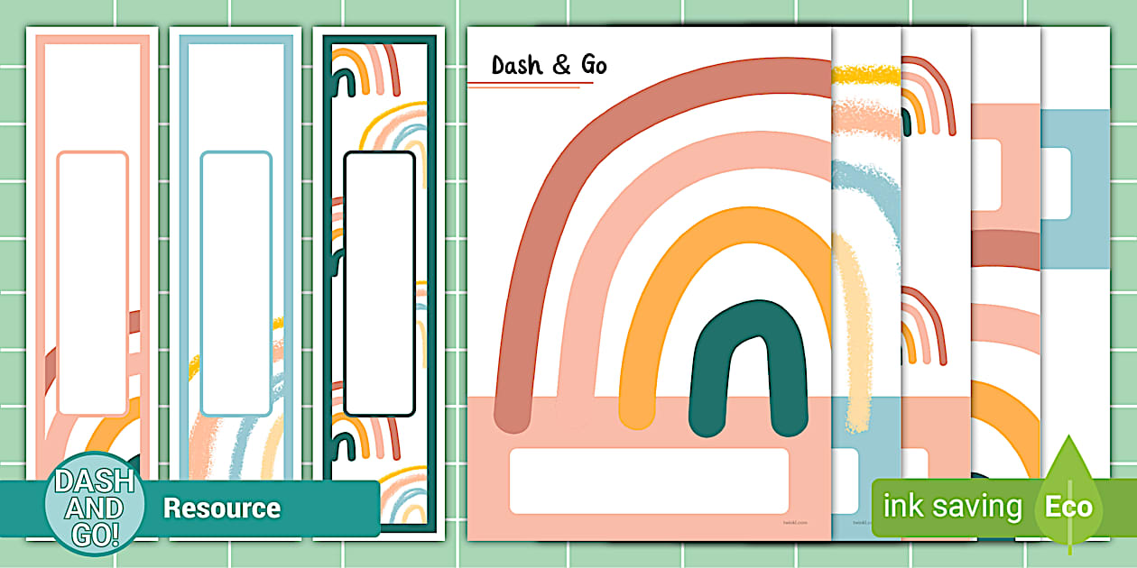 Editable Binder Front Cover Rainbow Pack | Twinkl Busy Bees