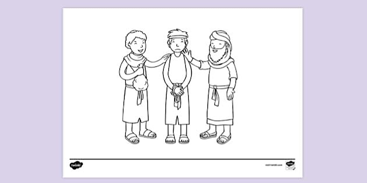 Bible Colouring Page of Joseph and His Brothers - Resources