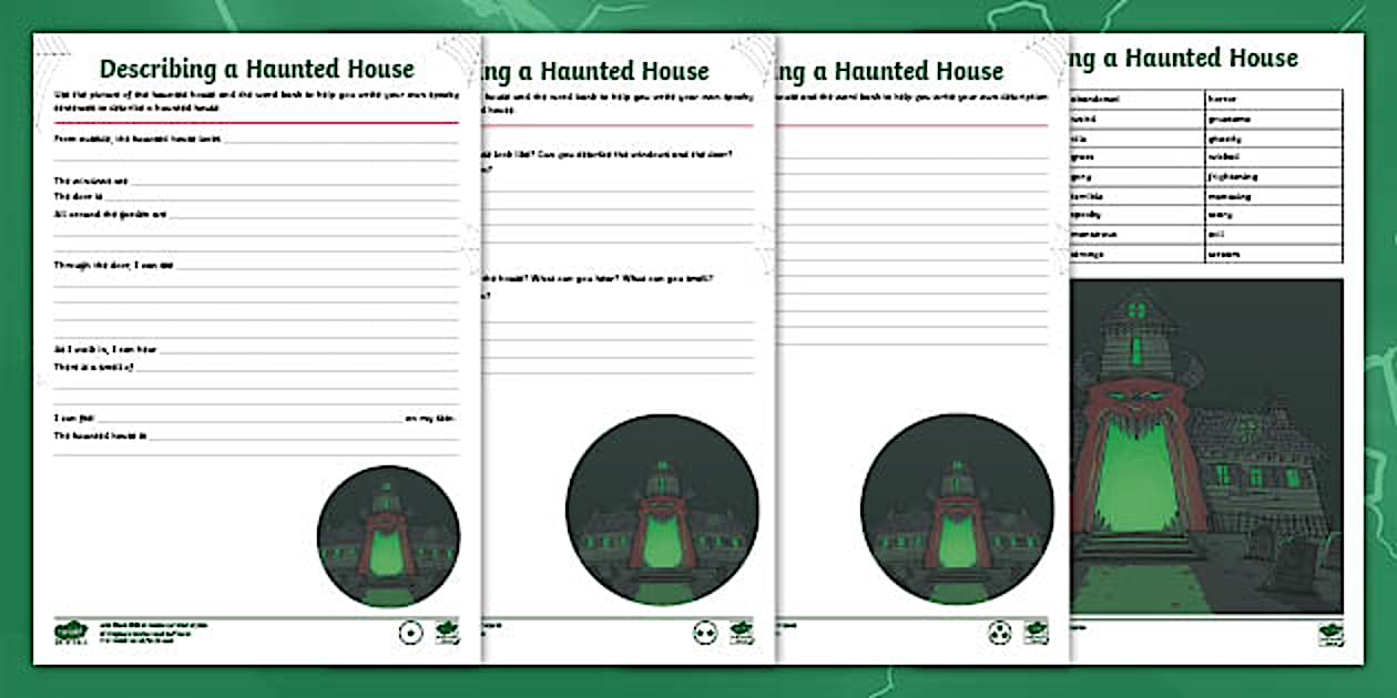 Describing a Haunted House Writing Activity - Twinkl