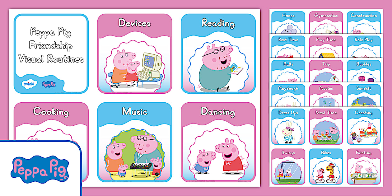 Peppa Pig Friendship Visual Routine Cards