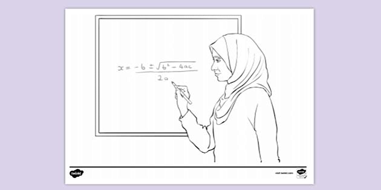 Mathematician Colouring Sheet | Colouring Sheets - Twinkl