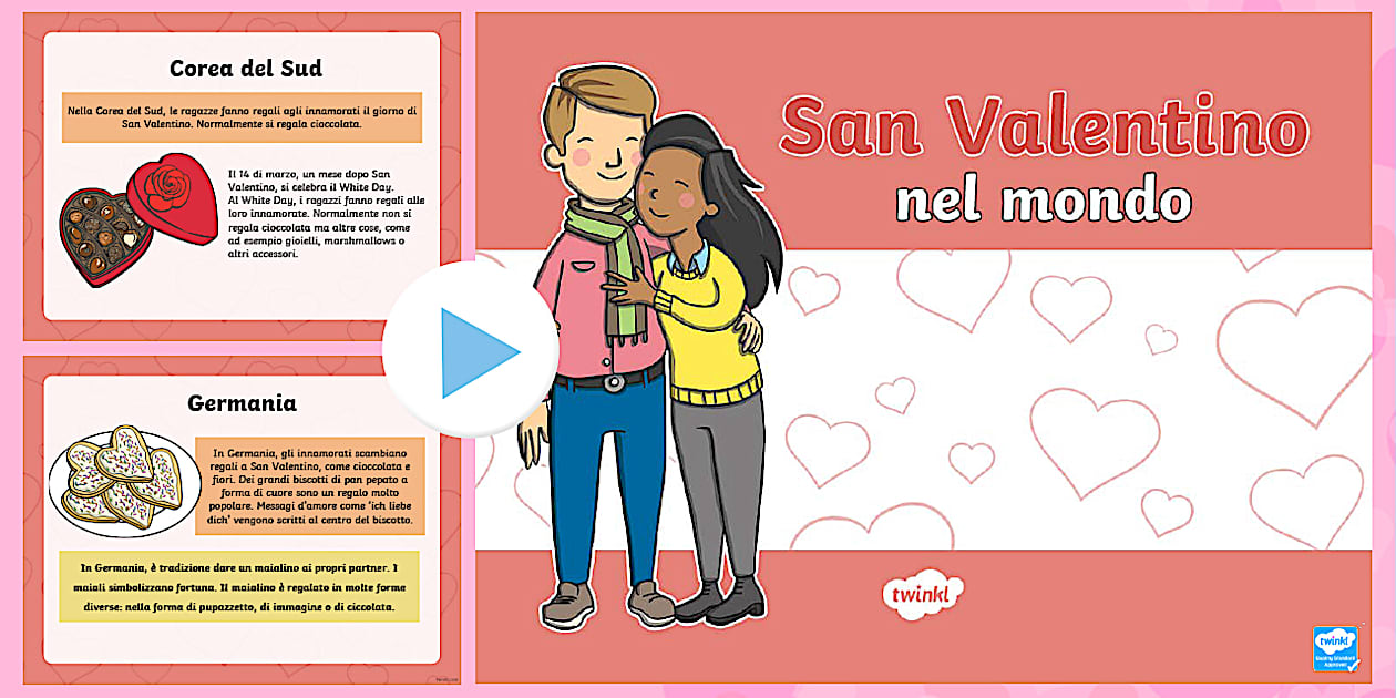 San Valentino nel Mondo Presentazione PowerPoint - Twinkl
