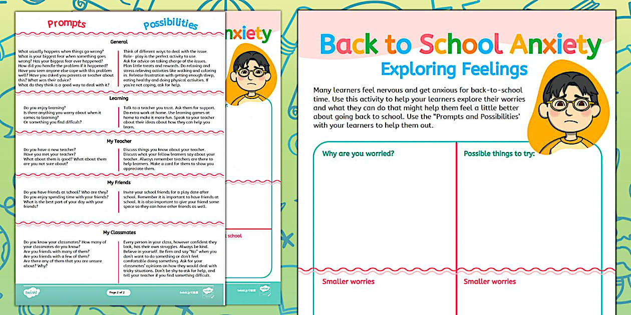 Back to School Anxiety (Hecho por educadores) - Twinkl