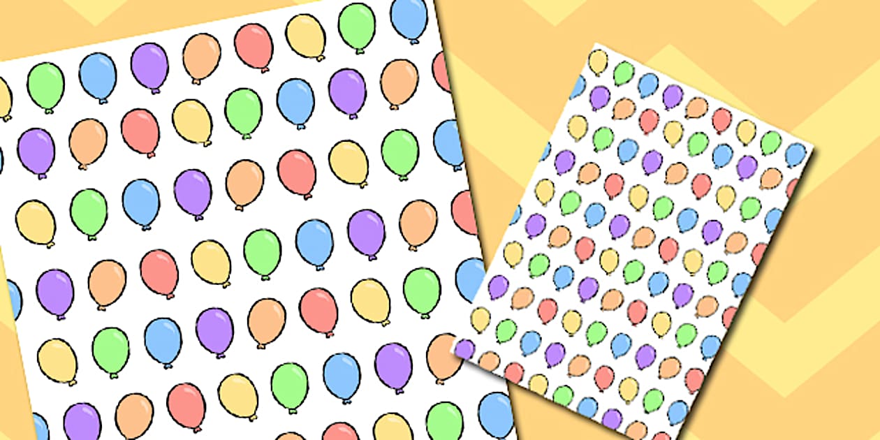 Balloon Themed A4 Sheet (teacher made) - Twinkl