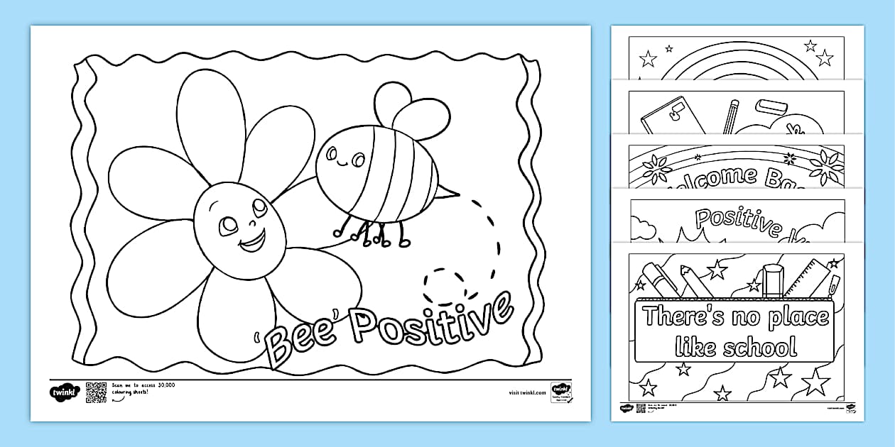 Welcome Back Colouring Sheets KS1 (teacher made) - Twinkl