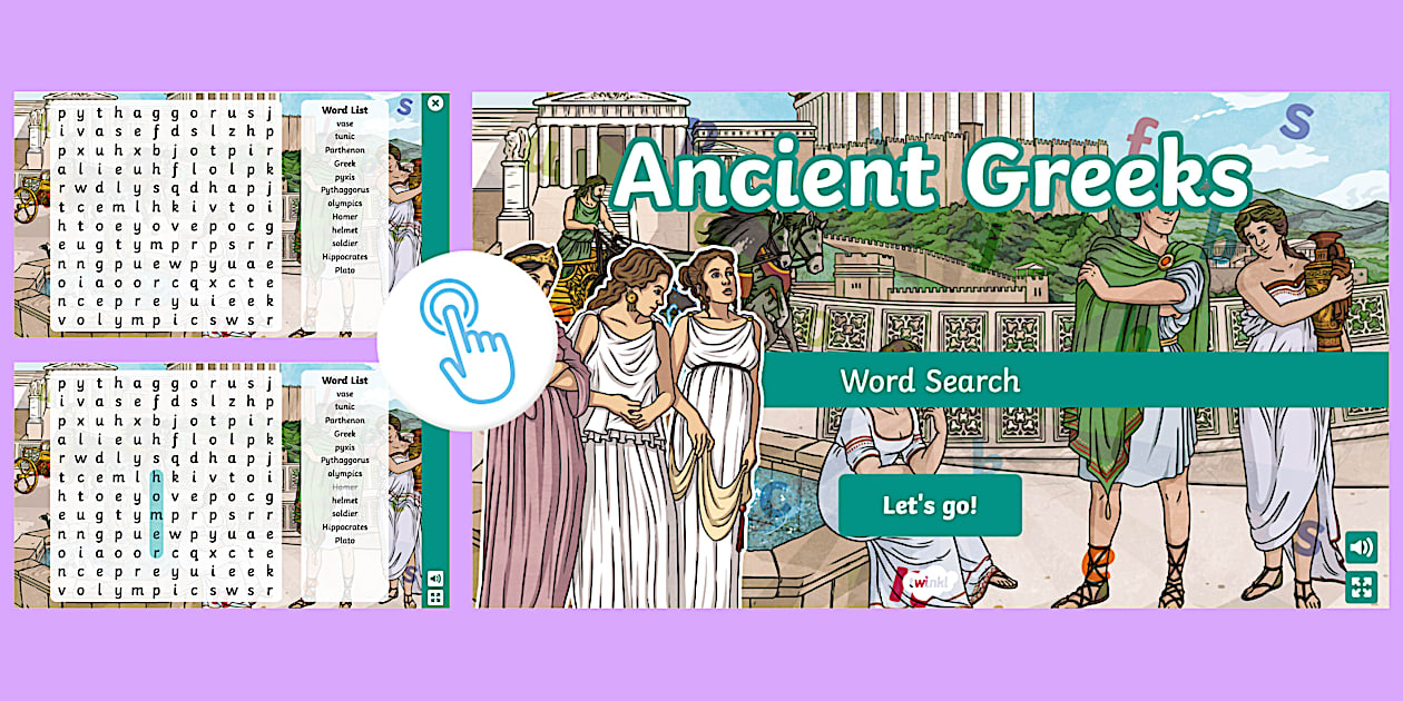 Ancient Greeks Interactive Word Search (teacher made)