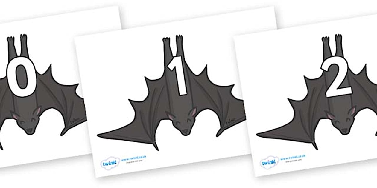 Numbers 0-100 on Bats (teacher made) - Twinkl