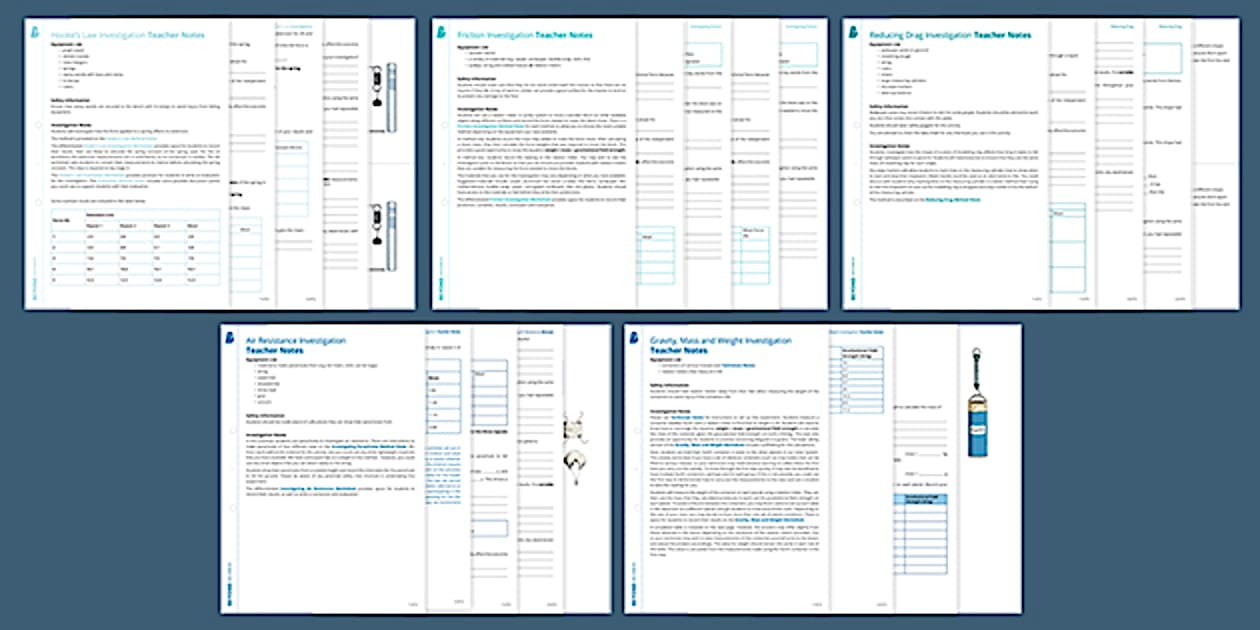 KS3 Forces Practical Investigation Bundle | Beyond - Twinkl