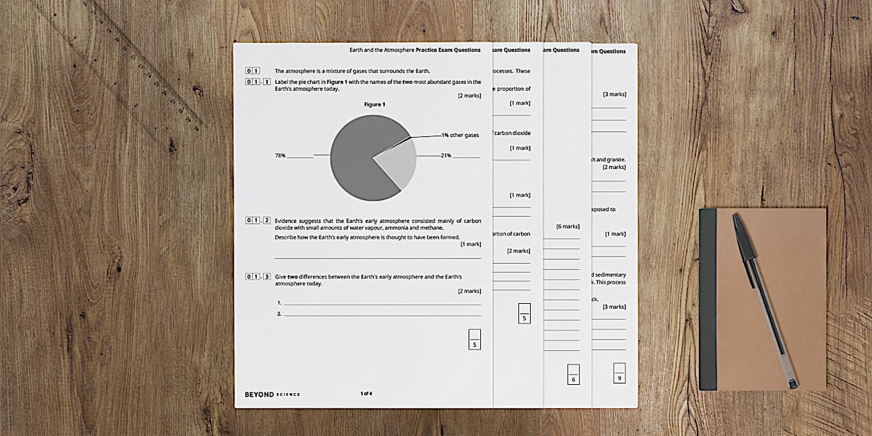 Practice Exam Questions Higher | KS3 Earth and Atmosphere