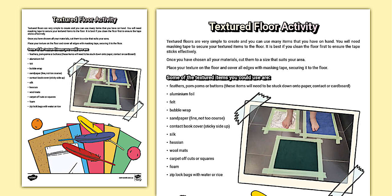Textured Floor Activity (teacher made) - Twinkl