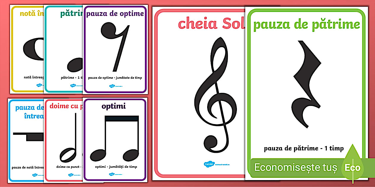 Note muzicale – Planșe (teacher made) - Twinkl