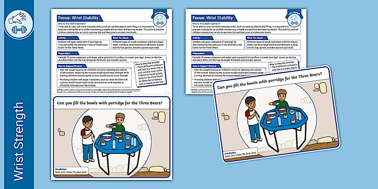 Goldilocks Fine Motor Porridge Activity For EYFS - Twinkl