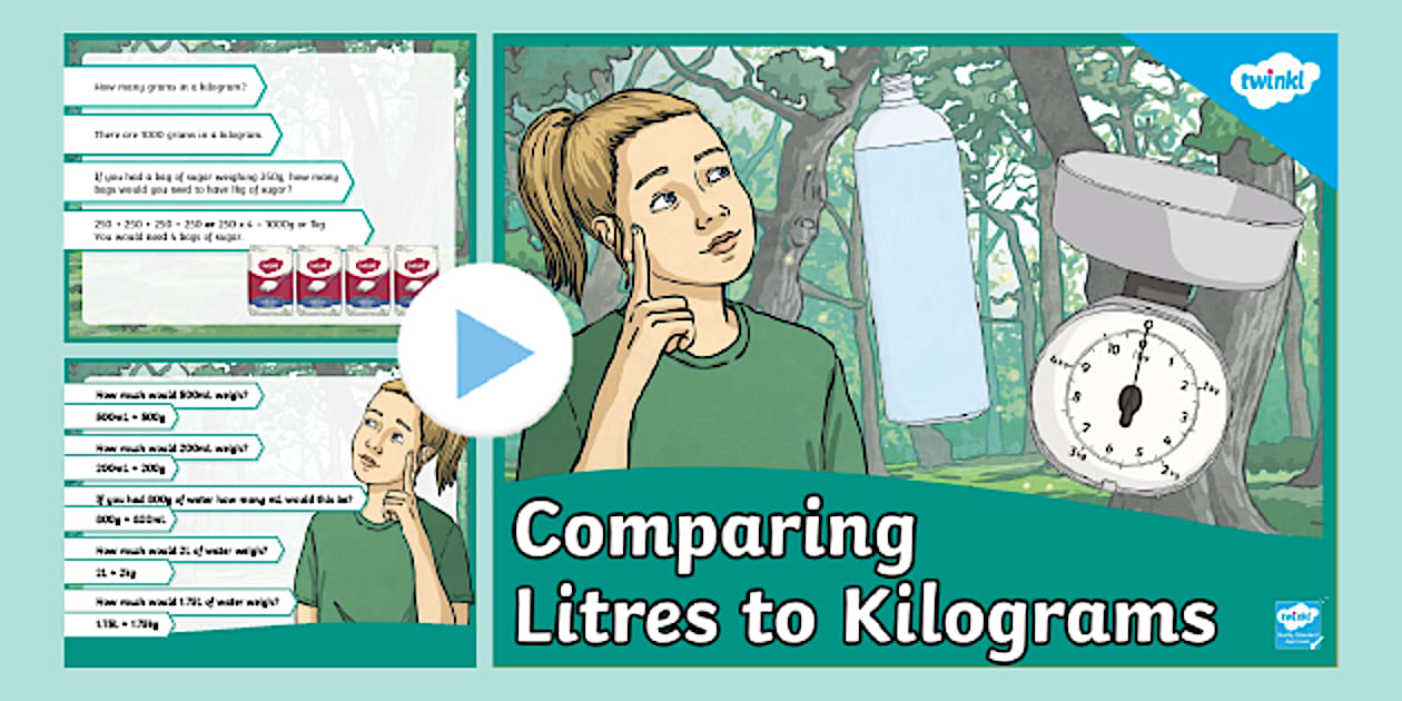 Comparing Litres to Kilograms PowerPoint (teacher made)