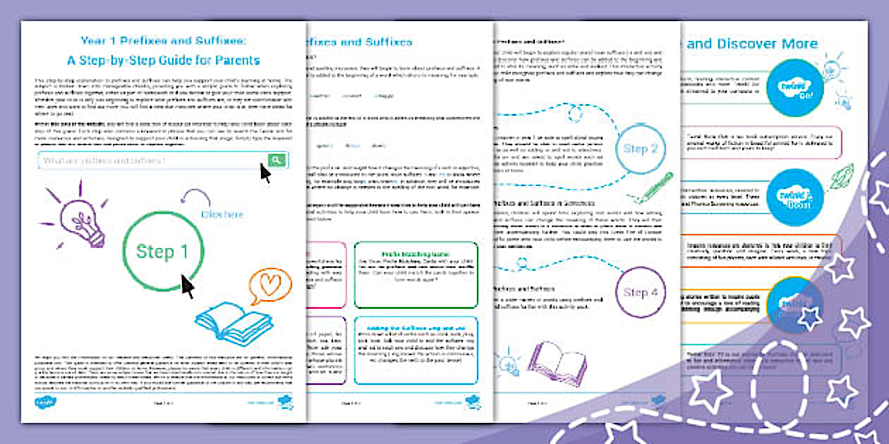 Parent Guide to Prefixes & Suffixes | Home Teaching Activity