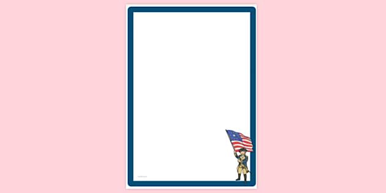 Simple George Washington Page Border | Page Borders | Twinkl